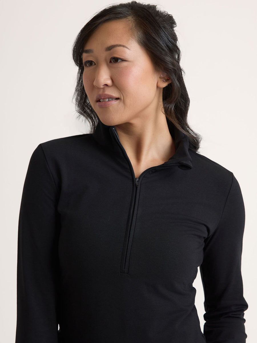 Asquith Quarter Zip Jacket - Black